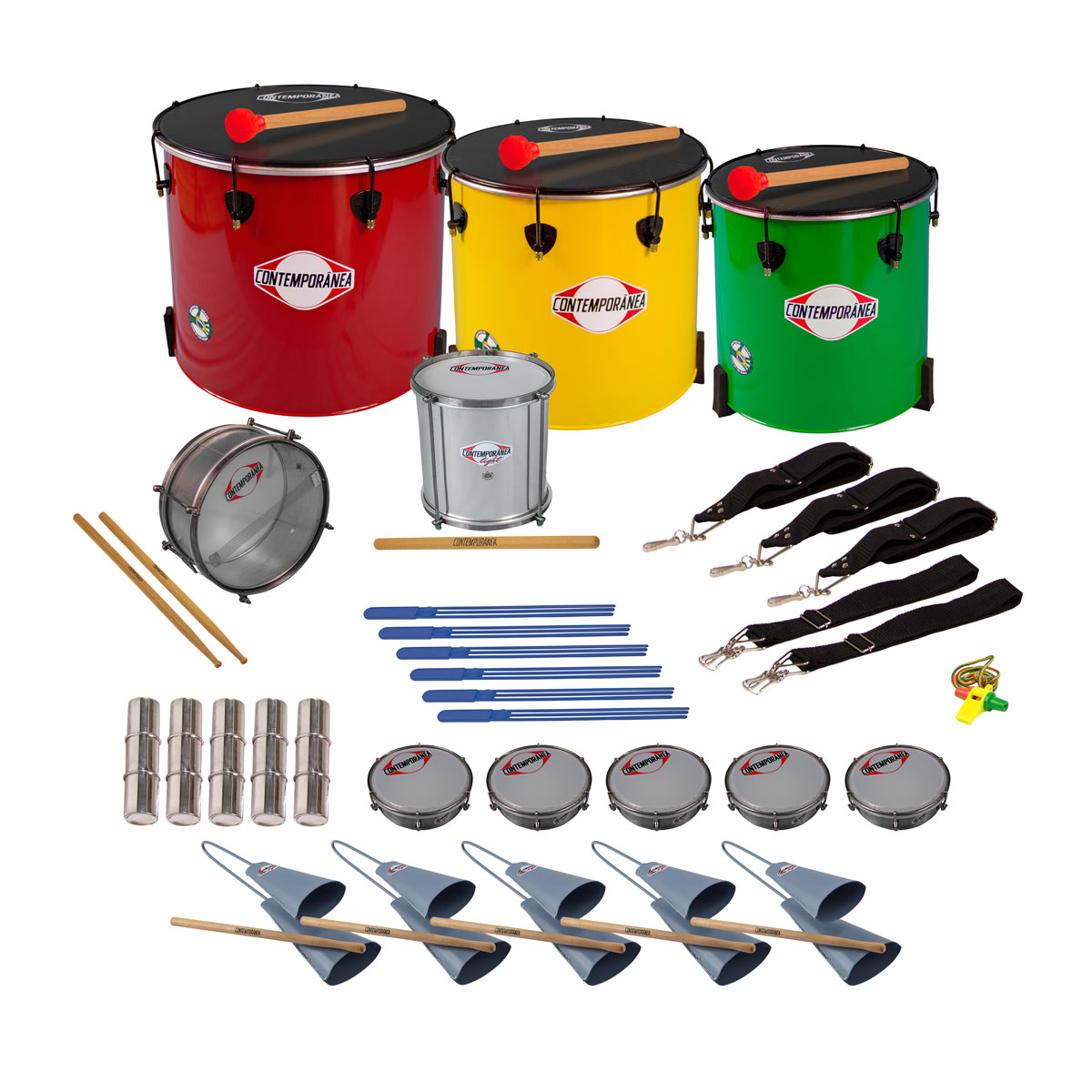 Samba School Set B 21 Instruments Samba Sets Brazilian Percussion Samba School Set B 21 Instruments Samba Sets Brazilian Percussion